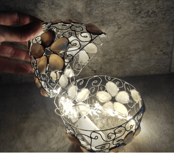 Easter egg box, sea shells openwork dragon egg, night light ...