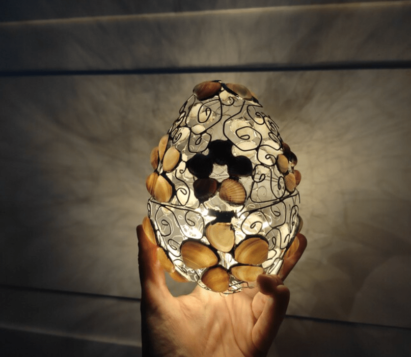 Easter egg box, sea shells openwork dragon egg, night light ...