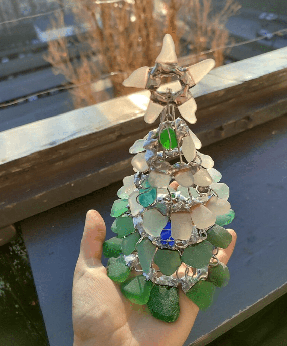 Sea glass openwork Christmas tree night light TO ORDER (will be ...